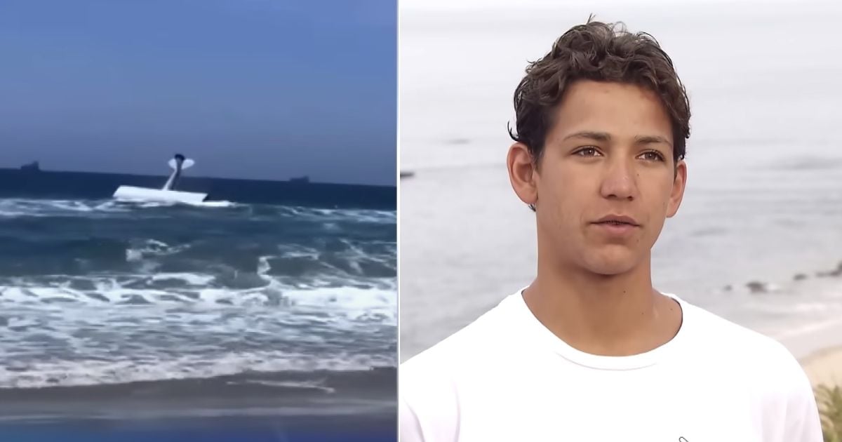 Two teen lifeguards see plane nosediving into the ocean and dash in to ...